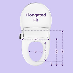 CUCKOO CBT-I1030RW |Remote Controlled Electric Bidet for Elongated Seats|Easy Installation, Instant Warm Water, Adjustable Water Pressure, Slotted, Direct Connection Water Supply, Powder coated, White