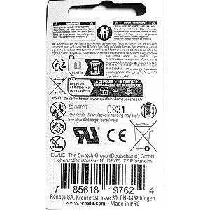 Renata Lithium Battery 3v (CR1025) (Swiss Made)