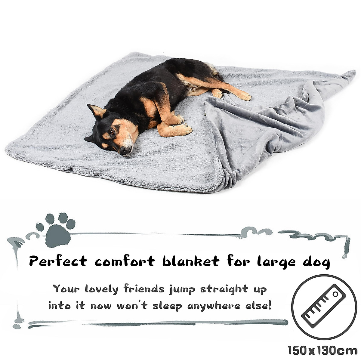 Dog Blankets for Large Dogs, Super Soft Warm Sherpa Fleece Plush Doggie Blankets and Throws for Small Medium Puppy Doggy Pet Cats，50x60 inches
