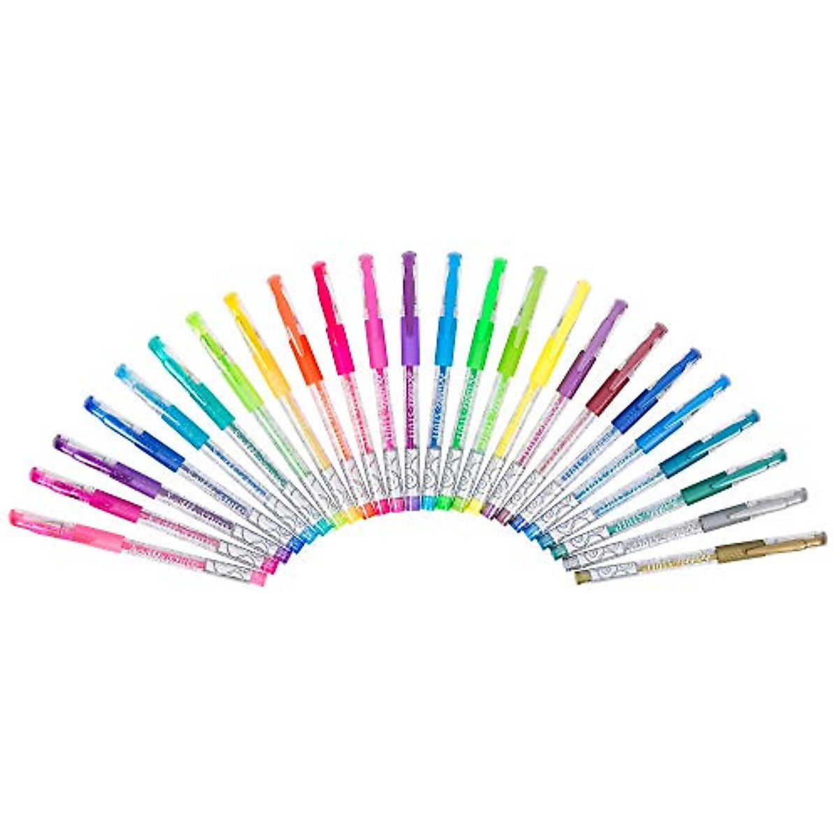 Mattel (MCJG9) FXF86 Scribble Stuff Metallic Glitter Neon Gel Pens (24 Count), Multicolor