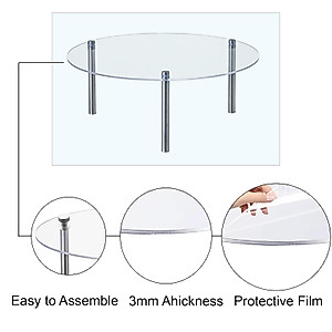 ALMOXVYE Set of 3 Clear Acrylic Cake Stand, Round Dessert Display Riser, Tiered Cupcake Display Stand for Bakery, Birthday, Wedding, Party, Baby Shower, Anniversary, Party Decor, Christmas