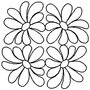 Quilting Stencils for Machine and Hand Quilting - 2 Quilting Stencils for Border, Block Patterns - Lilac Border, Daisy Block Plastic Quilt Stencil Set with Guide