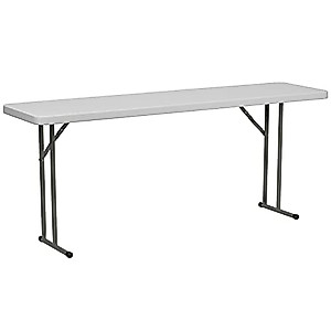Flash Furniture Elon 6-Foot Granite White Plastic Folding Training Table