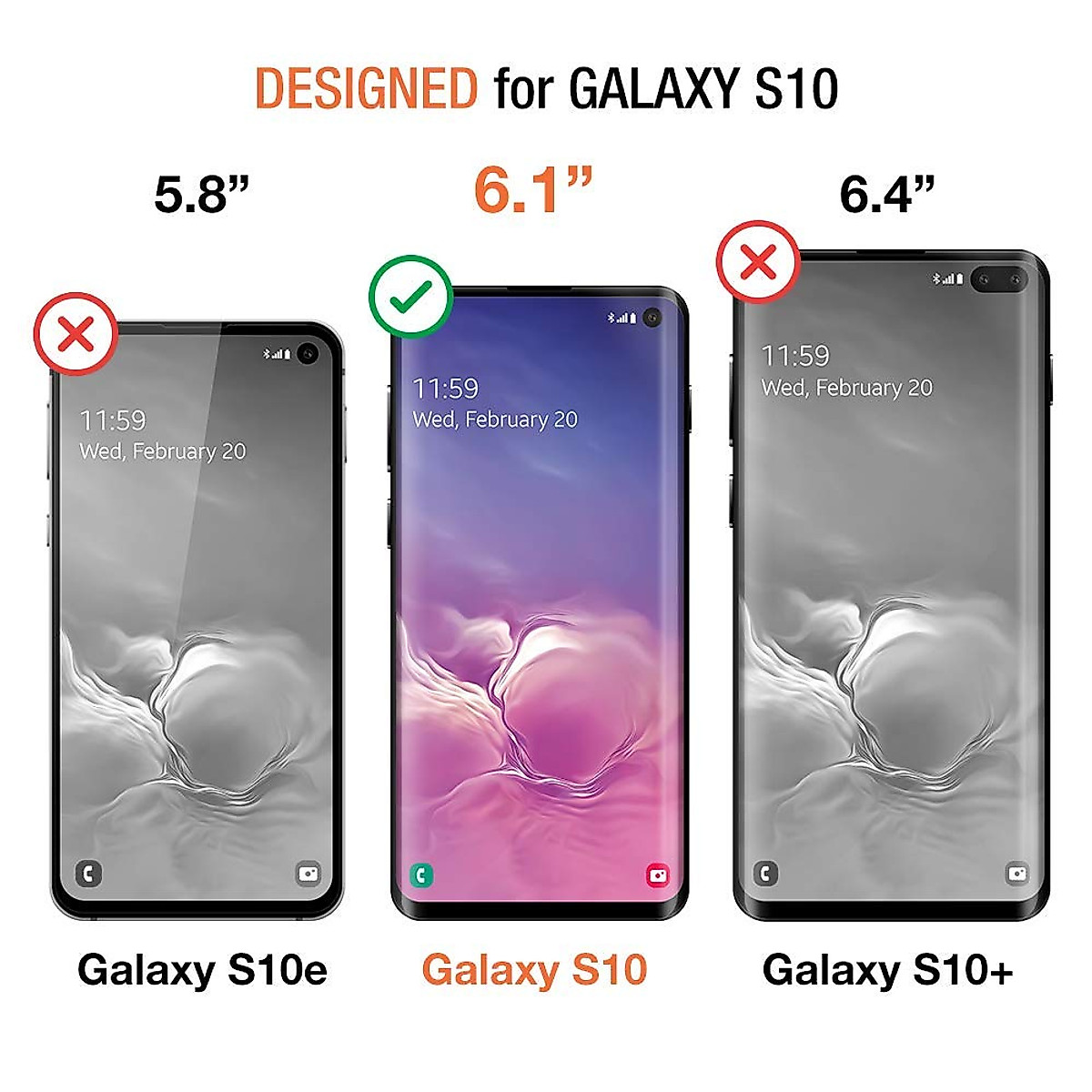 Trianium Clarium Case Designed for Galaxy S10 Case (2019) - Clear TPU Cushion/Hybrid Rigid Back Plate/Reinforced Corner Protection Cover for Samsung Galaxy S 10 Phone (PowerShare Compatible)