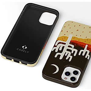 Casely Case Compatible with iPhone 14 Pro Max | Compatible with MagSafe | Desert Nights | Cactus & Moon Western Colorblock Case