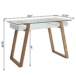 Convenience Concepts Oslo Sundance Desk, White