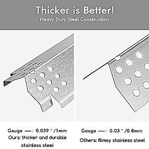 Utheer Grill Replacement Parts for Home Depot Nexgrill 4 Burner 720-0830H, Included 4 Grill Burner Tube, 4 Heat Plates, 4 Ignitors, 1 Universal Spark Generator Tact Electronic Switch Igniter