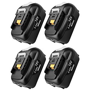 COOMYXIN Genuine Capacity 4 Pack 5Ah 18V Battery Replacement for Makita 18v Battery - Real Capacity Lithium Ion Batteries Compatible with All Makita 18V Cordless Power Tools
