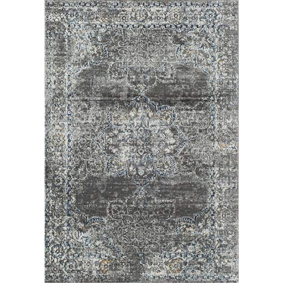 Rugs America Preston PS35A Shadow Bay Blossom Transitional Vintage Area Rug, 8'0"X10'0"