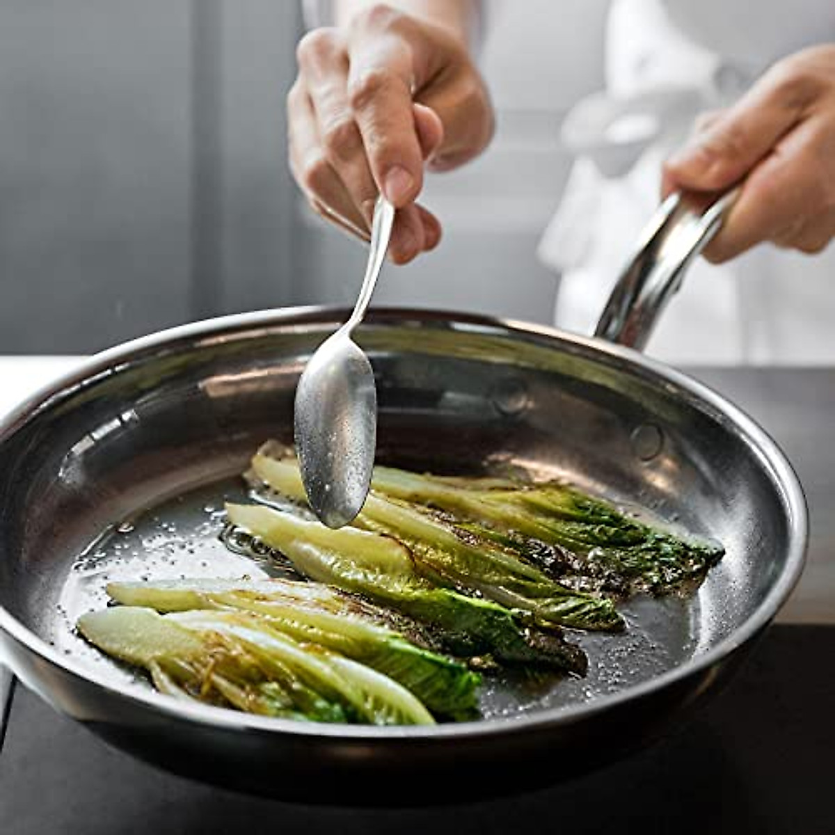 Hestan - NanoBond Collection - Titanium Stainless Steel 8.5-Inch Frying Pan - Toxin, PFAS, & Chemical Free Clean Cookware, Induction Cooktop Compatible