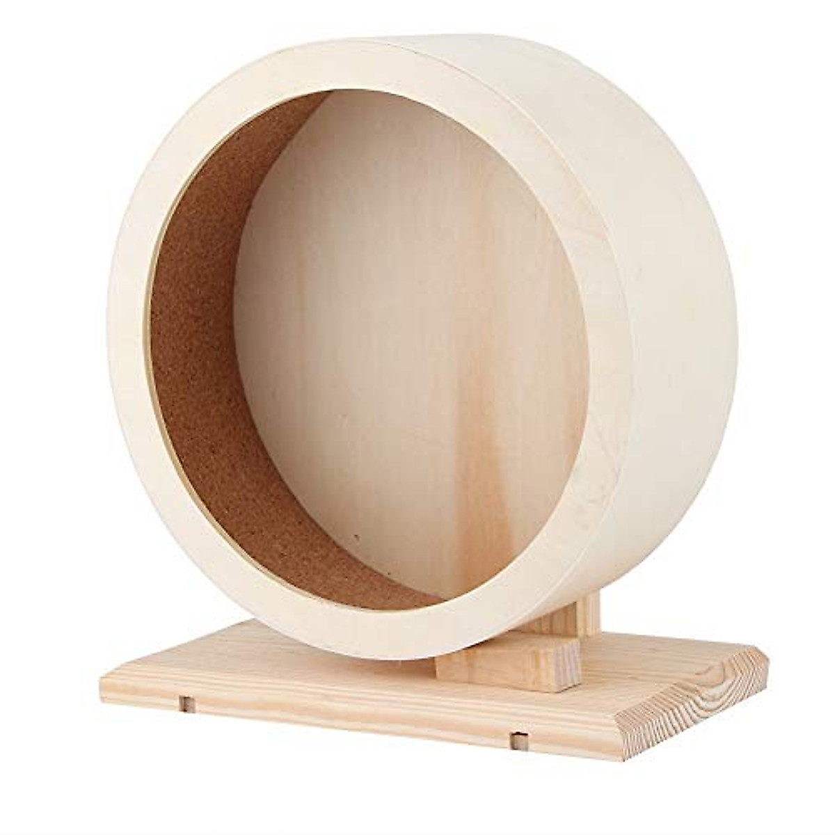 Hamster Running Wheel Silent Wooden Pet House Funny Wheel Running Rest Small Animal Exercise Wheels (M)