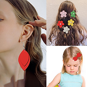 Picheng Lychee Texture Solid Color Faux Leather Sheets13.8 X53(35cmX135cm),Soft Faux Leather Roll Very Suitable for Making Crafts,Leather Earrings, Bows,Sewing DIY Projects (Red)