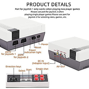 Classic Game Consoles,Retro Game Console with 620 Built in Games with 2 NES Classic Controllers, Connected to The TV Mini NES Classic Edition,The Best Gift for Kids and Adults
