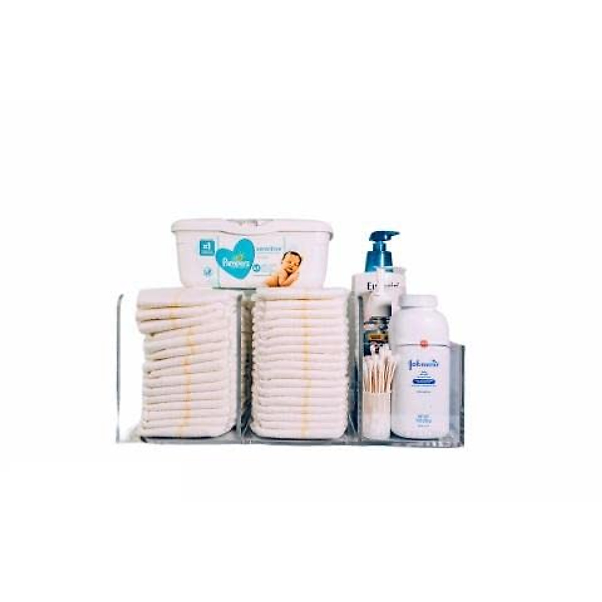 LELLOBABY™ - Deluxe Lucite Acrylic Diaper Caddy