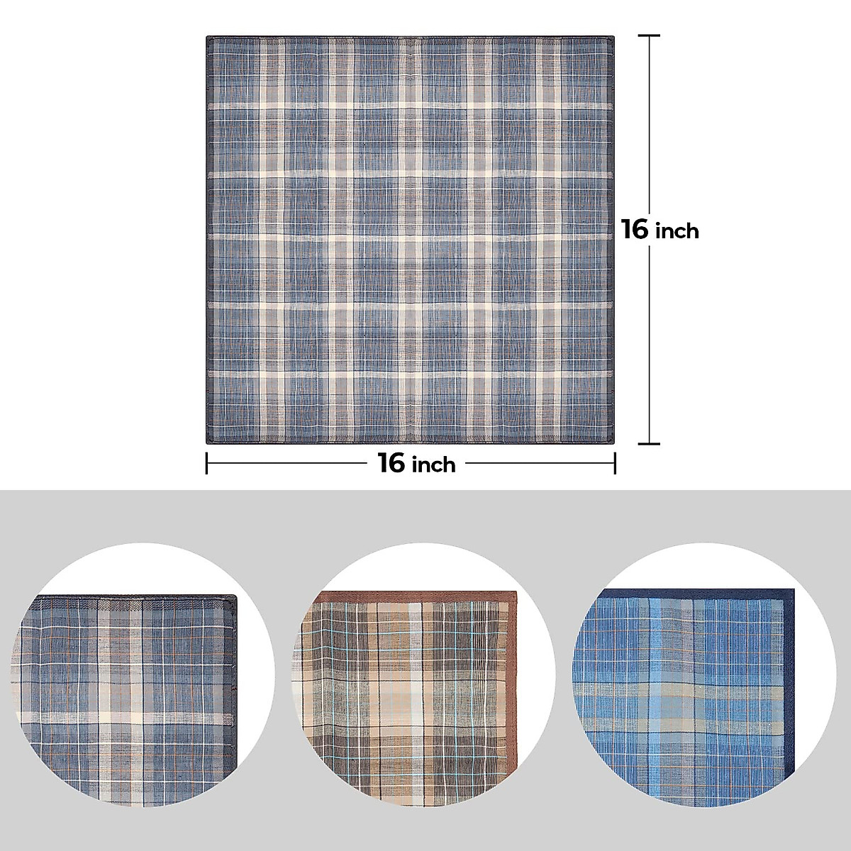 Ohuhu Men's Handkerchiefs Cotton, Handkerchief Mens Hanky