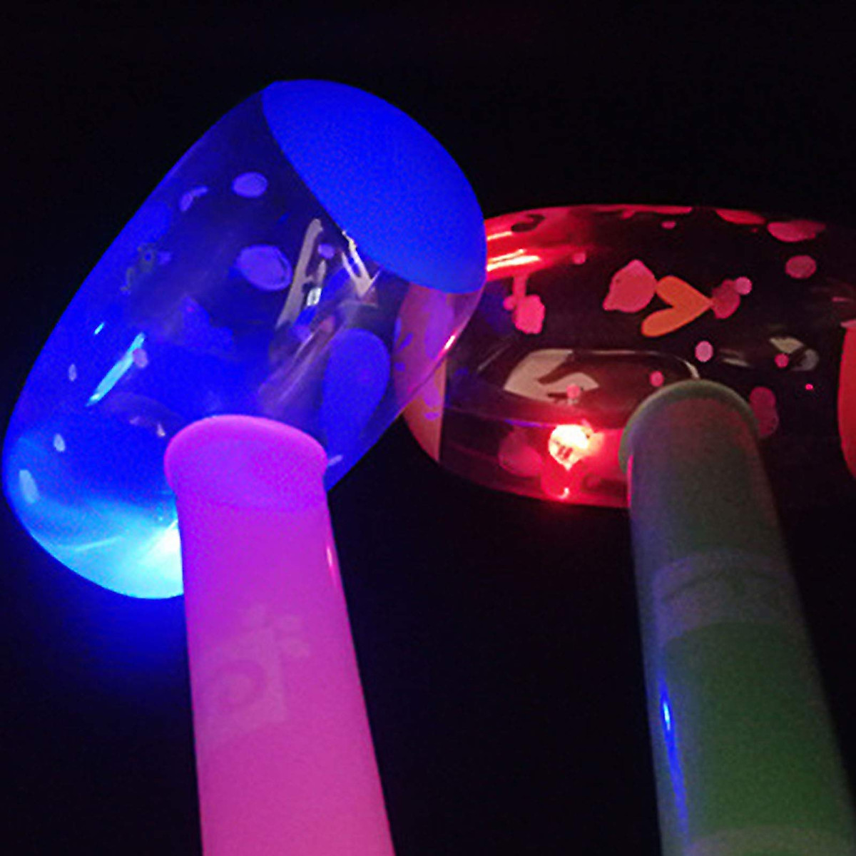 helegeSONG Light Up Inflatable Hammers, Large Inflatable Hammer with Bells Screaming Blow Up Hammer Kids Party Noise Maker Toy Hammer B