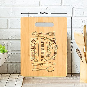 Cutting Board-Mothers Day Gifts,Grandma Gifts for Mothers Day，Personalized Engraved Bamboo Cutting Board Birthday Gifts for Grandma with Warm Saying
