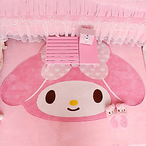 Kawaii Melody Rug for Girls Bedroom Carpet for Living Room Plush Soft Cute Rugs Home Decoration (15.7"x 23.7")