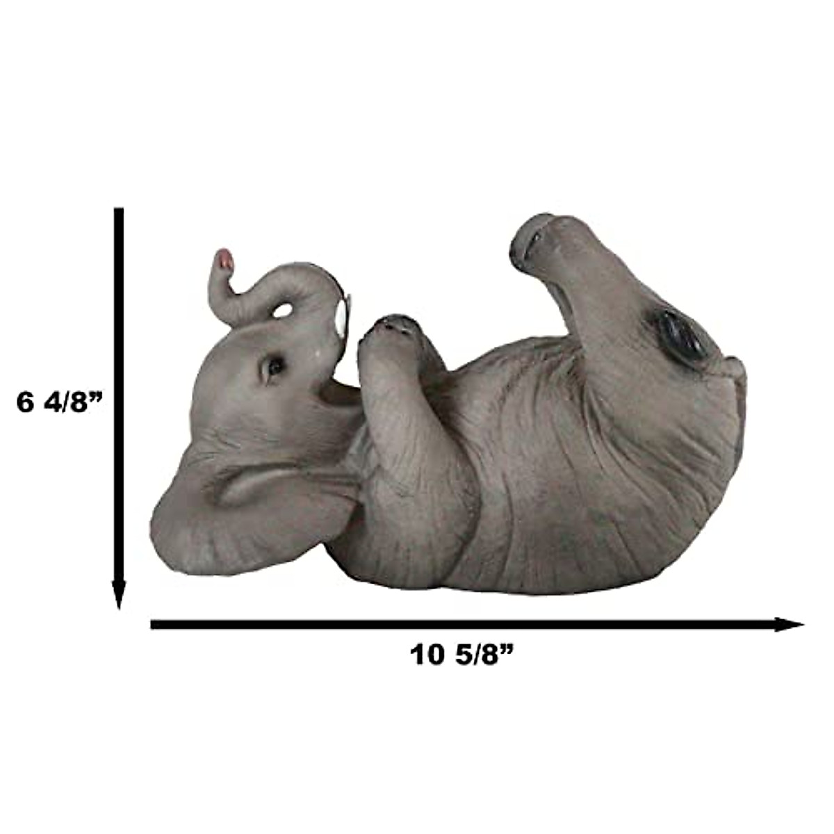 Ebros Kitchen Decor Playful Safari Elephant Wine Bottle Holder Figurine Animal Savanna Oil Wine Valet Storage with Pachyderm Elephant Theme