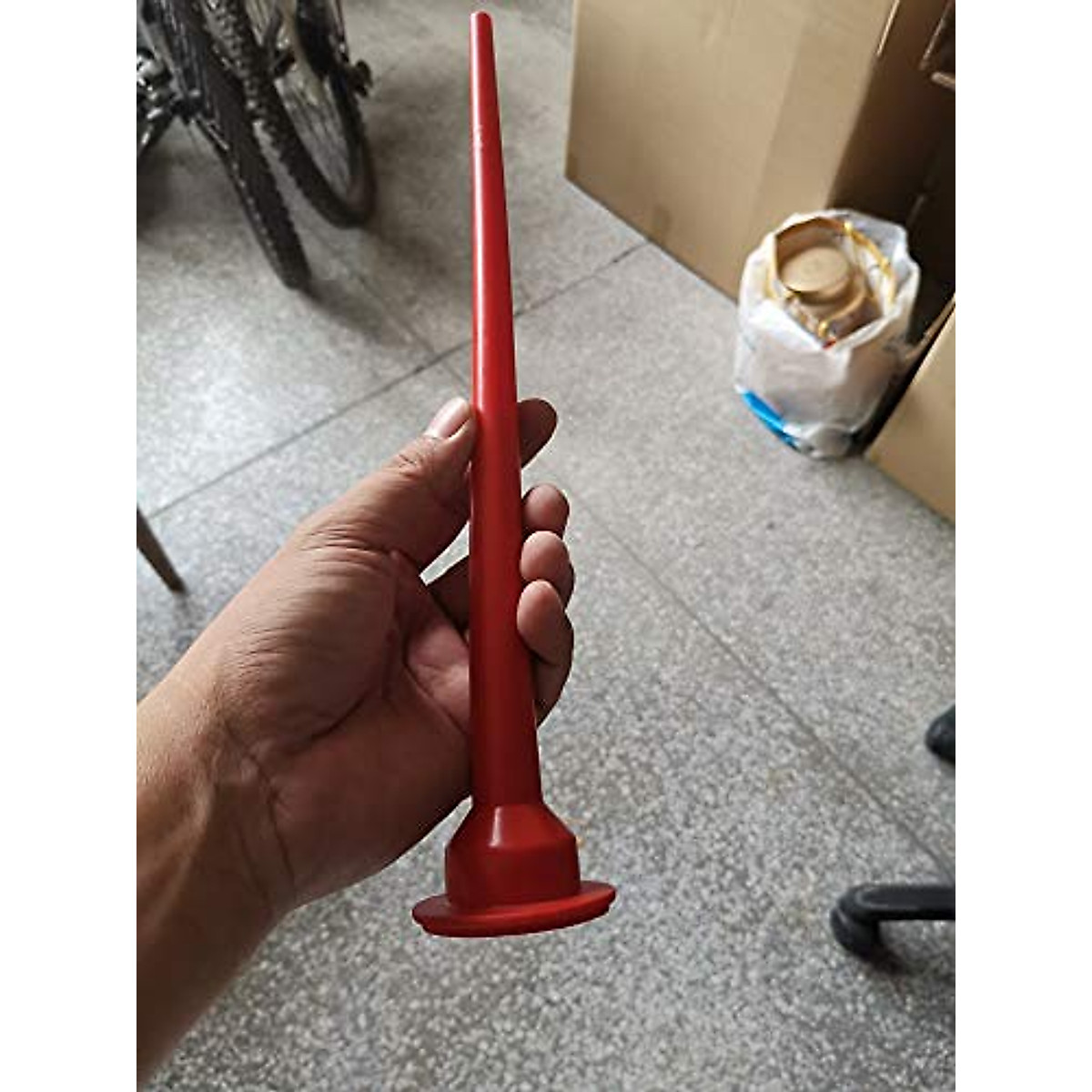 Caulking Nozzle for Sausage Caulking Gun, Reusable Caulk Nozzle Applicator, Durable Epoxy Piston Caulk Cap, Replacement Extension Tool Supplies Applied in The Construction (Red-2Pack)