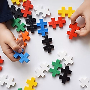 PLUS PLUS Big - Make & GO! - 70 Pieces - Construction Building Stem/Steam Toy, Interlocking Large Puzzle Blocks for Toddlers and Preschool