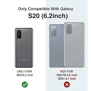 SURITCH for Samsung Galaxy S20 Case 6.2 Inch (NOT FIT Galaxy S20 FE/Plus/Ultra), (2 Front Frames) Full-Body Heavy Duty Rugged Shockproof Phone Cover with Built-in Screen Protector, Forest Green