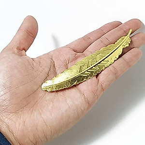 GXXMEI 30PCS Feather Metal Bookmarks Feather Bookmarks Feather Shaped Bookmarks Vintage Feather Metal Bookmarks