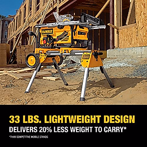 DEWALT Table Saw Stand, Rolling Stand, Collapsible and Portable, Lightweight and Compact (DW7440RS)