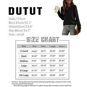 DUTUT Women's Long Sleeve Glitter Tops Crewneck Pullover Sweater Basic Casual Solid Color Tunic Tops Fall Soft Sweater Black