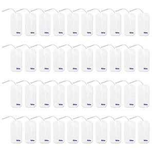 TENS Electrodes, Value Wired Replacement Pads for TENS Units, 40 TENS Unit Electrodes (2in x 4in, 40 Pack) Discount TENS Brand