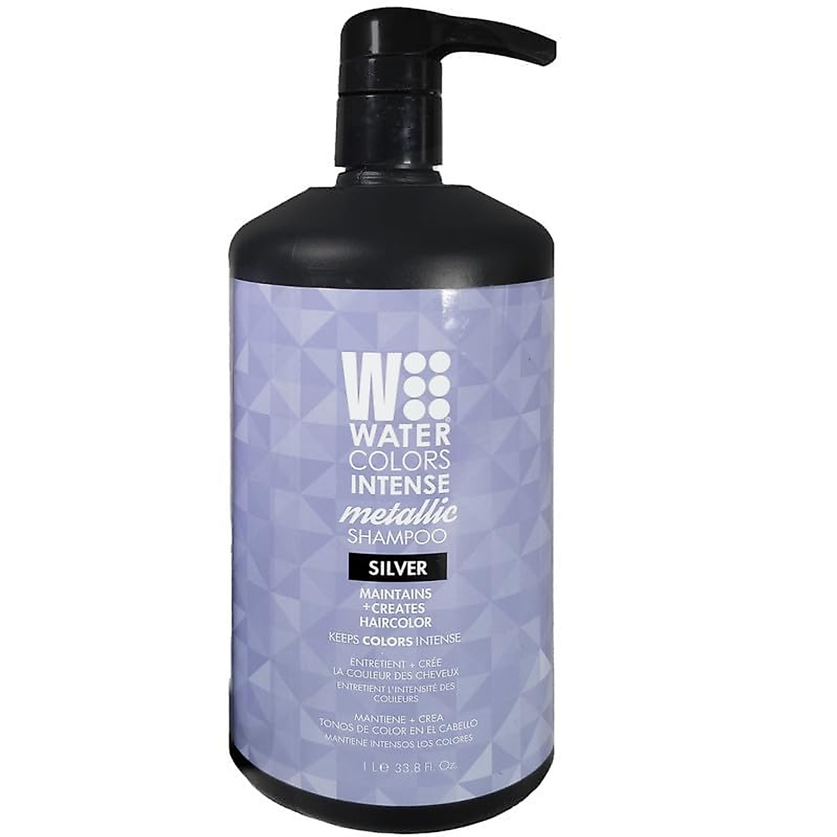 Watercolors Intense Metallic Color Depositing Sulfate & Paraben Free Shampoo, Maintains & Enhances Haircolor - Silver 33.8 oz