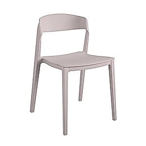 Cosco Outdoor/Indoor Stacking Resin Chair with Ribbon Back, 2-Pack, Pink