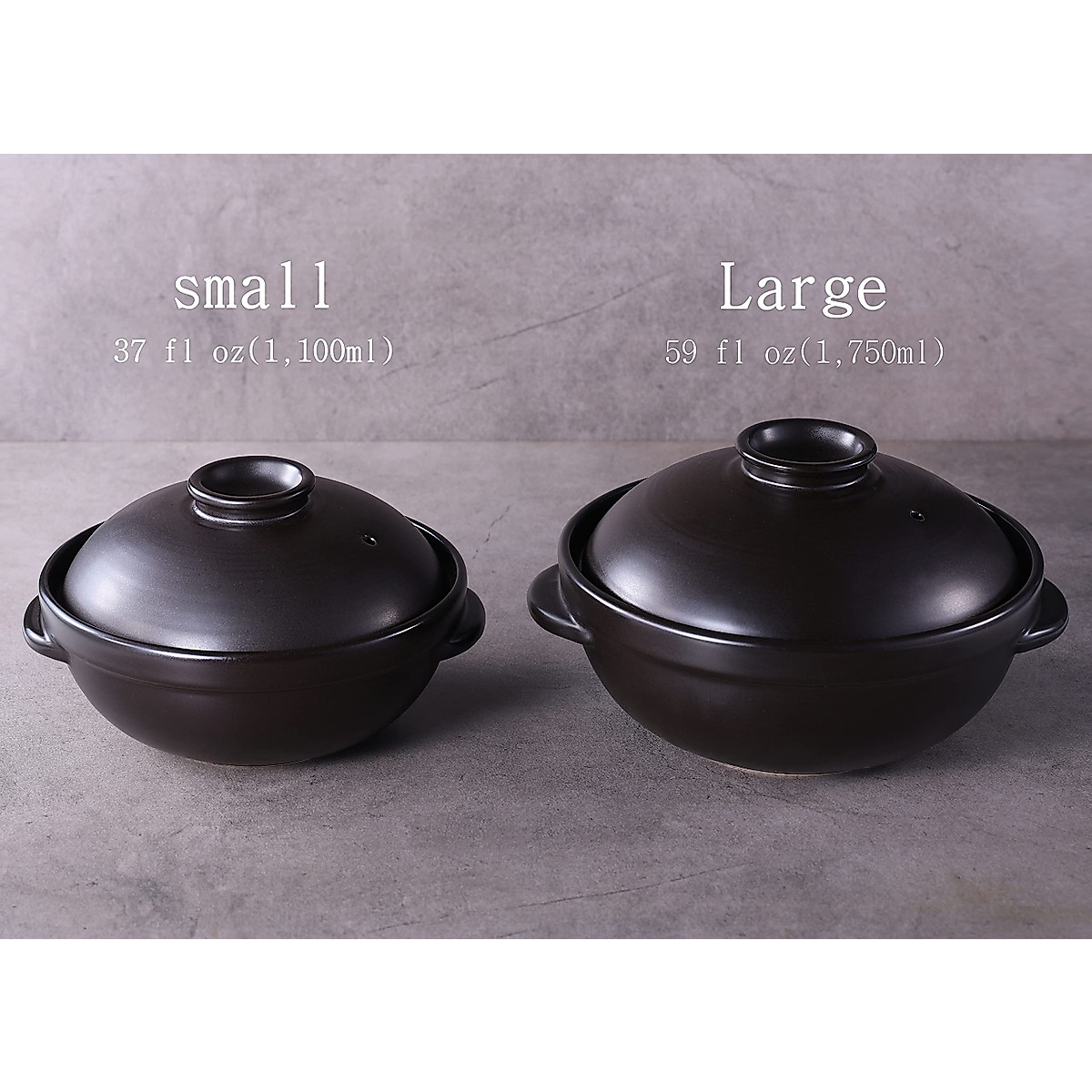 GREATUS Korean Dojagi R Pot/Premium Korean Stone Pot with lid Stone Bowl Ttukbaegi Dolsot (Small)