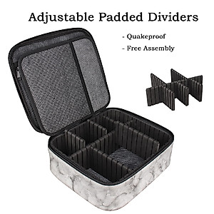 YOOMIK Smell Proof Case with Lock, Upgrade Odor Proof Bag Stash Box for Travel Storage Pouch(Marble Black)