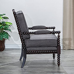 DTY Indoor Living Silverthorne Spindle Chair, Espresso, Charcoal