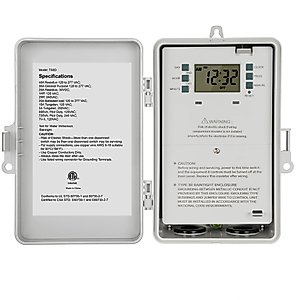 Suraielec Pool Timer, 7-Day Digital Pool Pump Timer Switch, 120, 240, 277 VAC, Heavy Duty 40 AMP, 2HP, 24 Hour Programmable, Outdoor Indoor Swimming Pool Timer Box for Pump, Hot Water Heater, Lights
