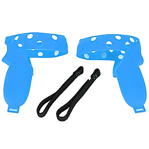 VR Controller Handle , Silicone Handle Protective Sleeve Adjustable for Quest 2(blue)