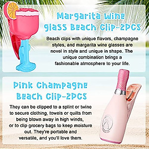 8 Pcs Beach Towel Clips for Beach Chairs Decorative Beach Chair Clips Pool Clips for Chairs Plastic Windproof Beach Towel Holder Funny Decorative Clothespins for Patio Accessories Summer, 4 Styles