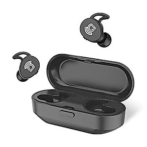 Asseso TS1 True Wireless Earbuds, Bluetooth 5.0 Deep Bass Stereo Headphones with Charging Case, 20H Playtime, Microphone, Noise Isolating, IPX5 Waterproof Earphones for Gym, Workout, Sports, Running