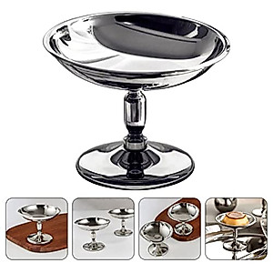 YARNOW Appetizer Plates s Stainless Steel Serving Dessert Bowls Trifle Bowl Footed Yogurt Bowl Sauce Bowls Snack Candy Cups for Salad Fruit Pudding