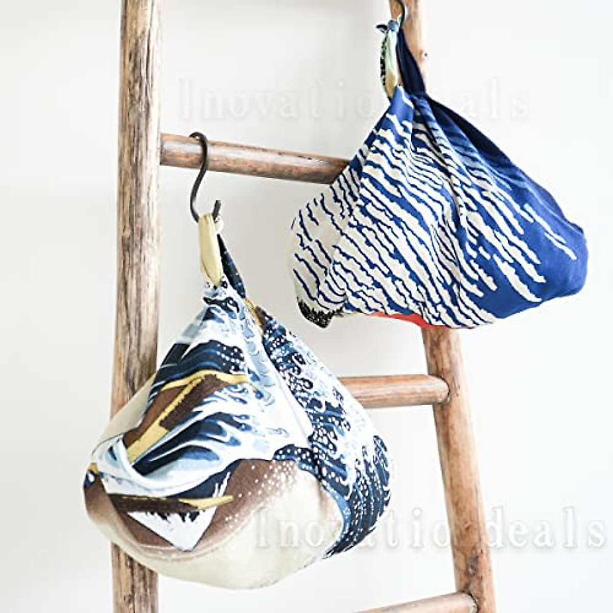 FUROSHIKI Wrapping Cloth Japanese UKIYO-E Design 26.8x26.8 Made In Japan (The Great Wave off Kanagawa)