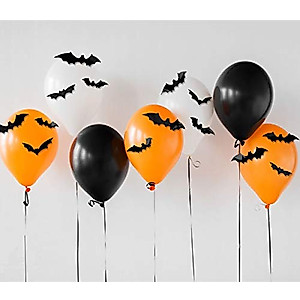 100 Pack Orange Balloons 12 Inch Round Helium Pearl Balloons for Wedding Birthday Christmas Halloween Party Decoration (Orange)