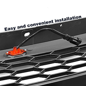 BASIKER Auto Front Grille Lights for 2004-2019 Ford F150 F250 F350 External LED Decoration | 3 Pack Amber Lens