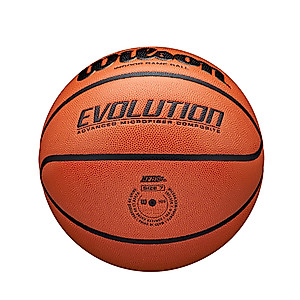 WILSON Evolution Game Basketball - Game Ball, Size 5 - 27.5"