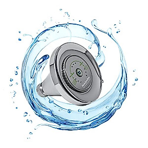 Niagara Conservation N3912CH Earth Luxe 3-Spray with 1.25 GPM 3.35-in. Wall Mount Adjustable Fixed Shower Head in Chrome, 1-Pack | Bathroom Shower Head Sprayer with Pressure Compensation