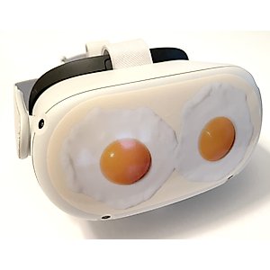 Egg Eyes Decal for Quest 2 VR Headset - Meta/Oculus - Glossy Vinyl Sticker