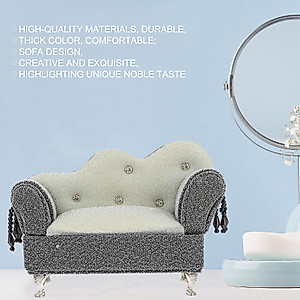ibasenice Jewelry Storage Box Sofa Jewelry Box Nordic Jewelry Armoire Sofa Couch Beautiful Jewelry Case Dollhouse Furniture Desktop Decoration for Women Girls