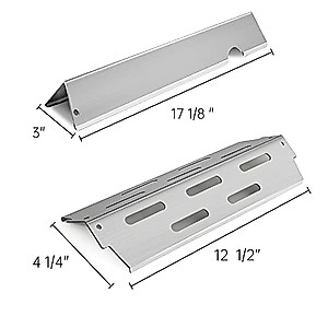 Kalomo Grill Flavorizer Bars Heat Deflector BBQ Grill Replacement Parts Accessories for Weber 66032 66795 66040 66006001, Genesis II/LX 300 Series II E-310, II E-330, II E-335, II S-335, II LX S/E-340