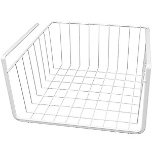 Southern Homewares White Wire Under Shelf Storage Organization Basket 10-Inch