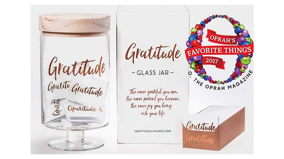 Gratitude Glass Jar - Hand-Blown Gift for Mindfulness & Appreciation